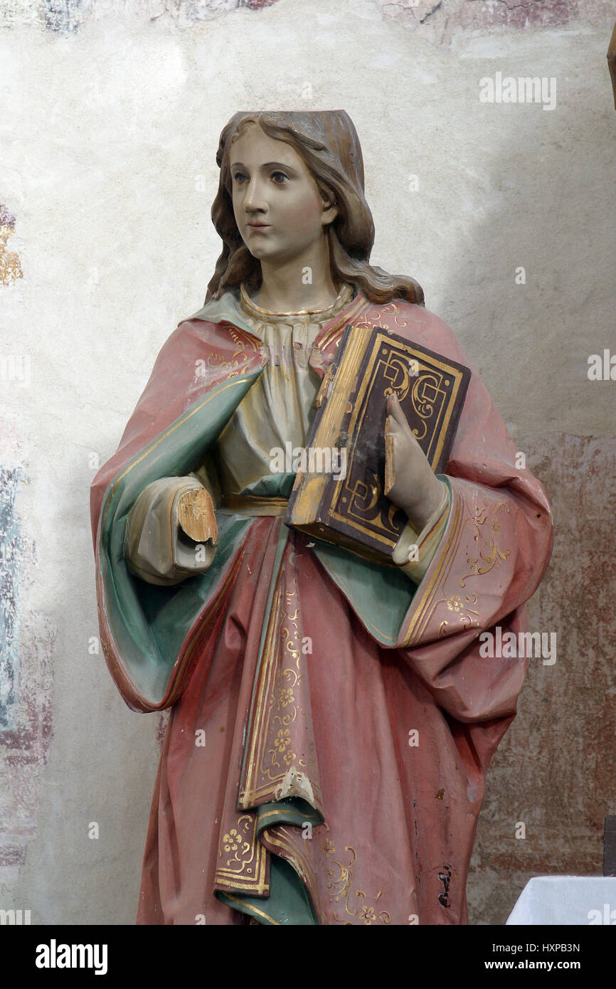 Saint John statue on the altar in the parish Church of Saint Anthony of ...