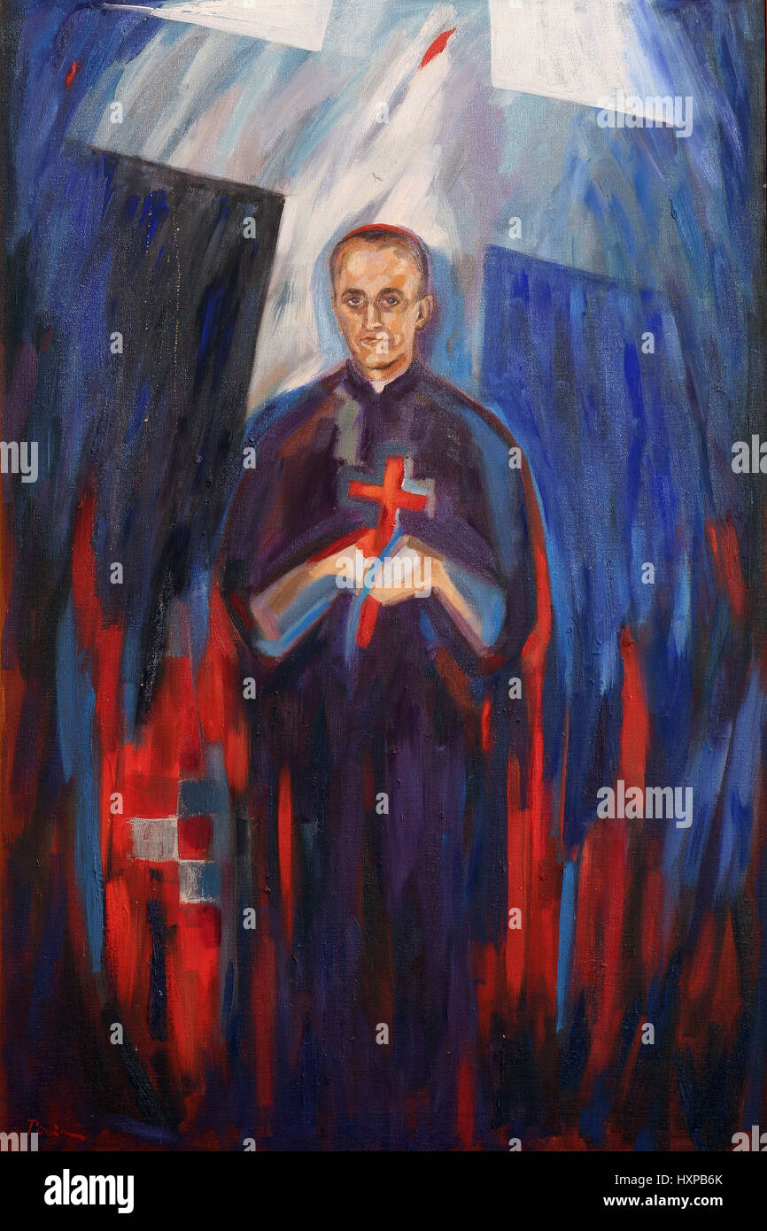 Blessed Aloysius Stepinac, altarpiece in the parish Church of Blessed ...