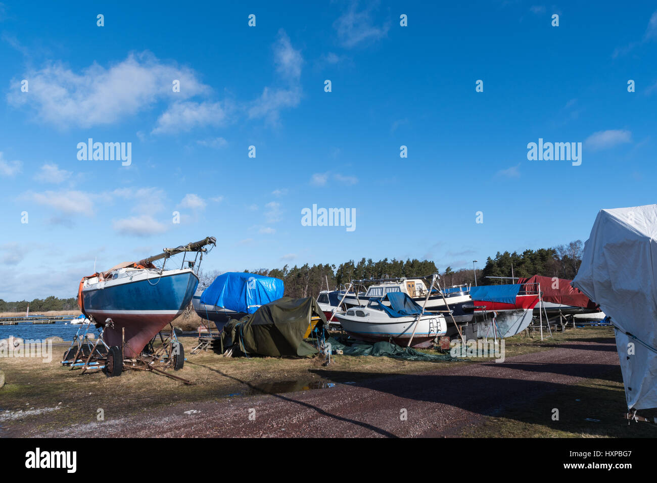 Dry storage for boats hi-res stock photography and images - Alamy