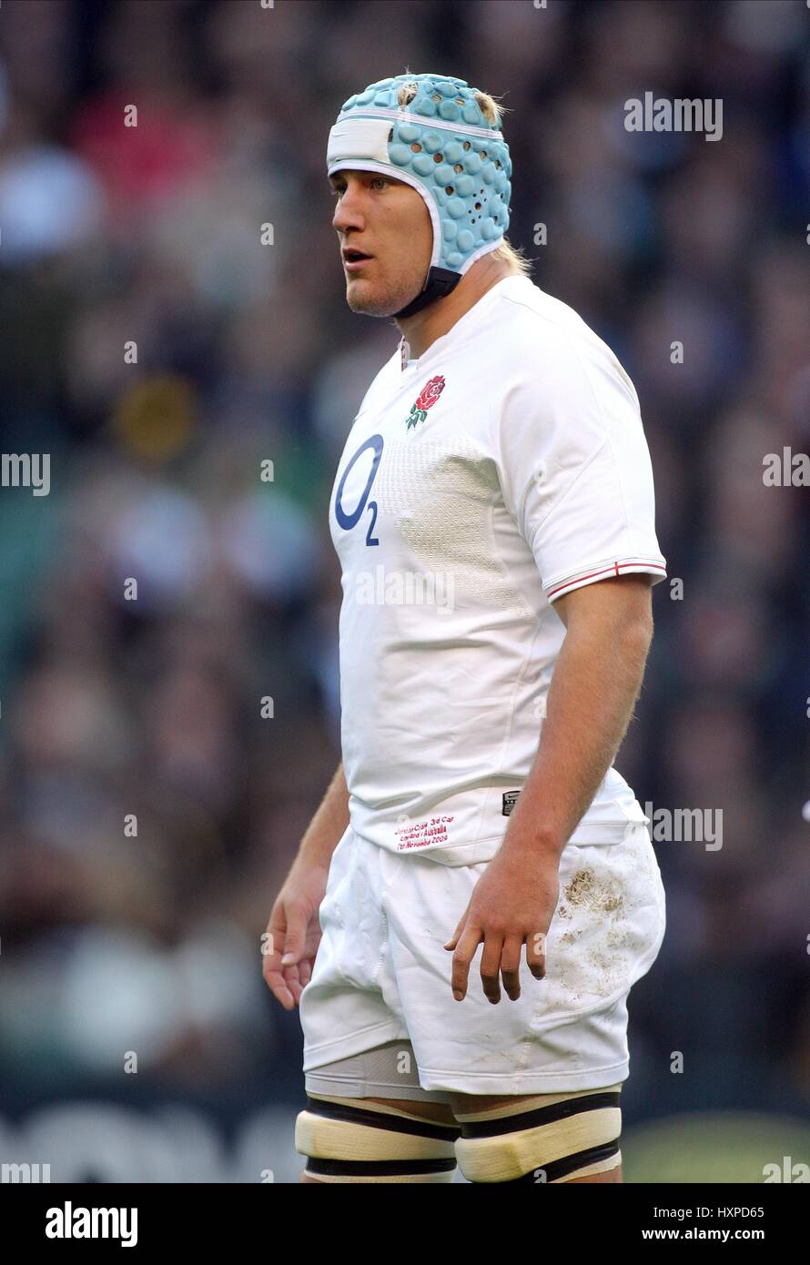 JORDAN CRANE ENGLAND & LEICESTER TIGERS RU TWICKENHAM MIDDLESEX ENGLAND ...