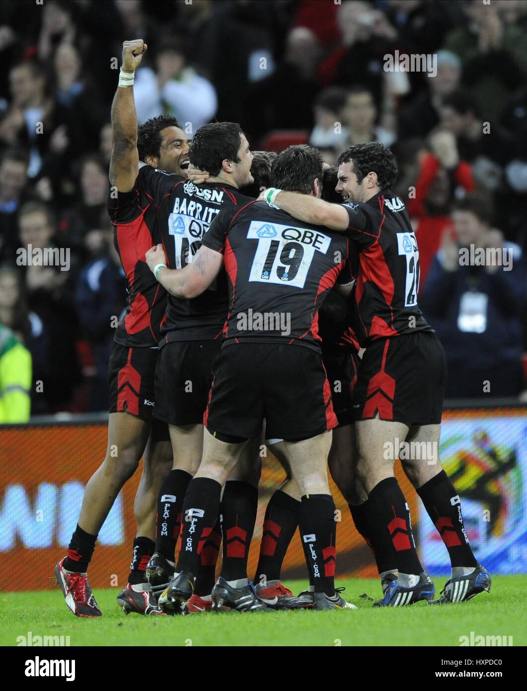 SARACENS PLAYERS CELEBRATE AT SARACENS V SOUTH AFRICA WEMBLEY LONDON ...