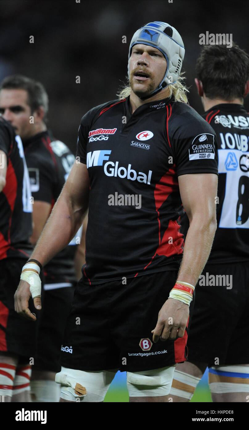 MOURITZ BOTHA SARACENS WEMBLEY LONDON ENGLAND 17 November 2009 Stock ...