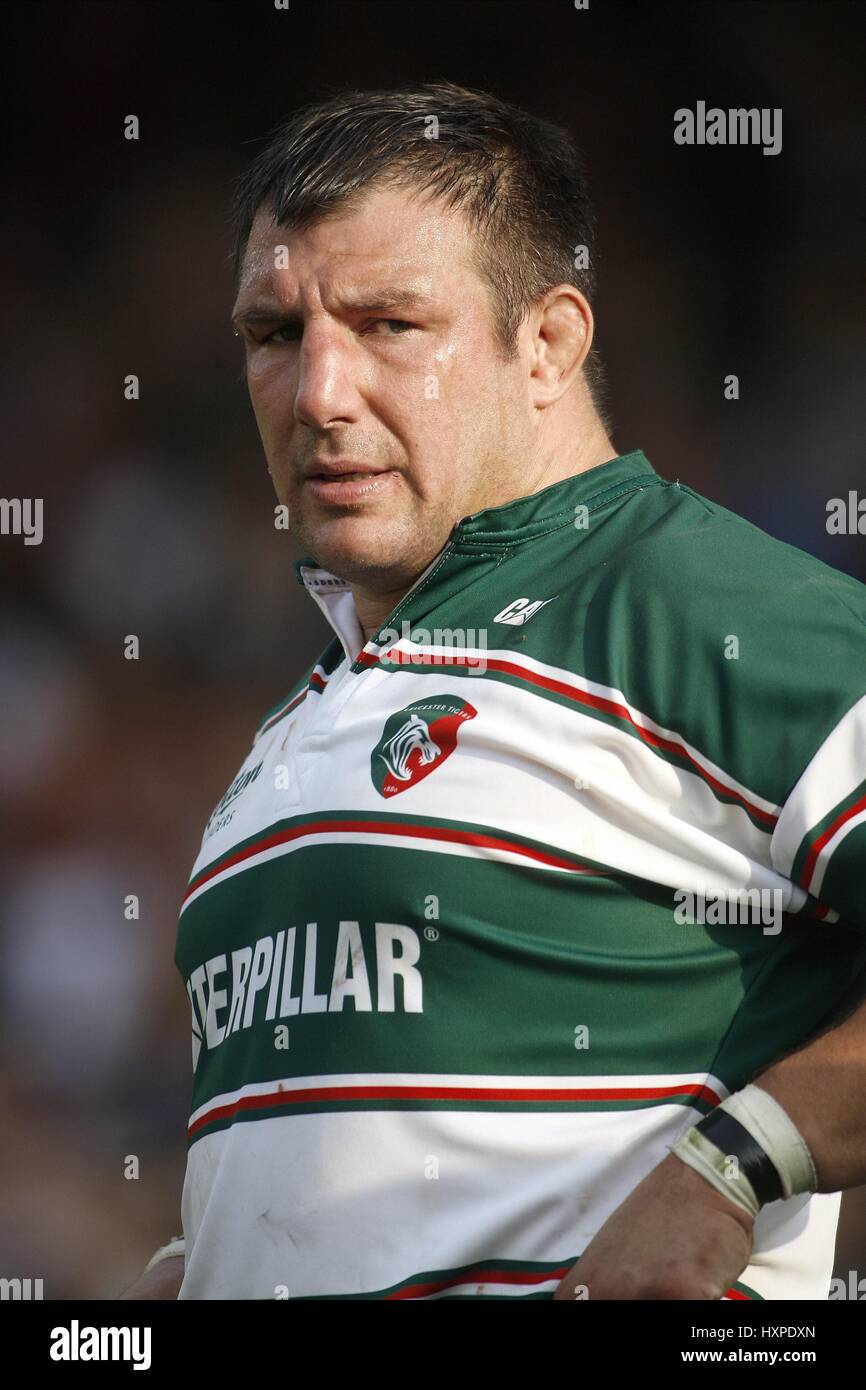 JULIAN WHITE LEICESTER TIGERS RUFC SIXWAYS STADIUM WORCESTER ENGLAND 20 ...