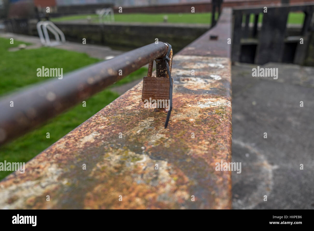 Wigan flight of 14 locks Stock Photo - Alamy