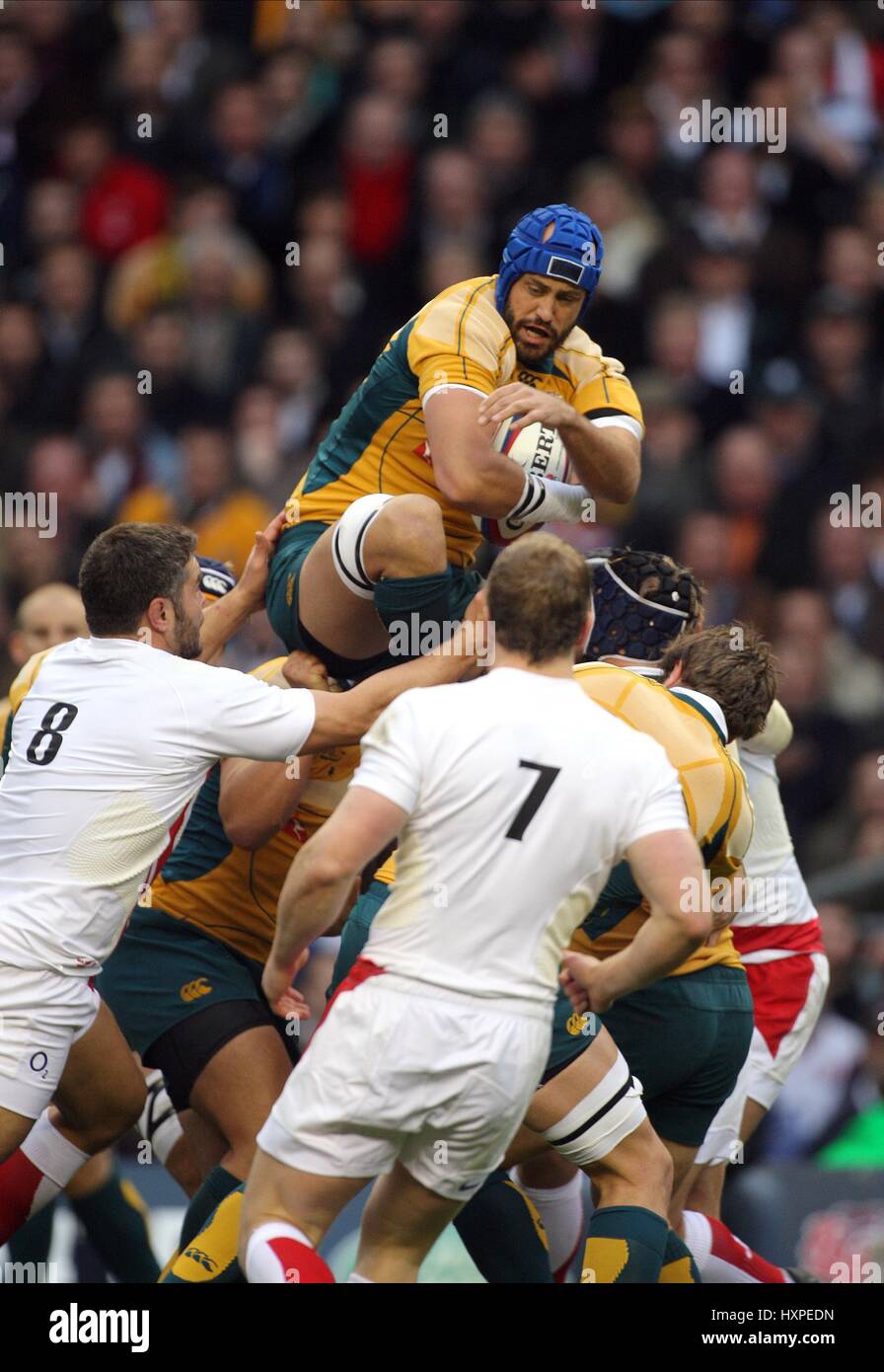 NATHAN SHARPE COLLECTS BALL ENGLAND V AUSTRALIA TWICKENHAM MIDDLESEX ...