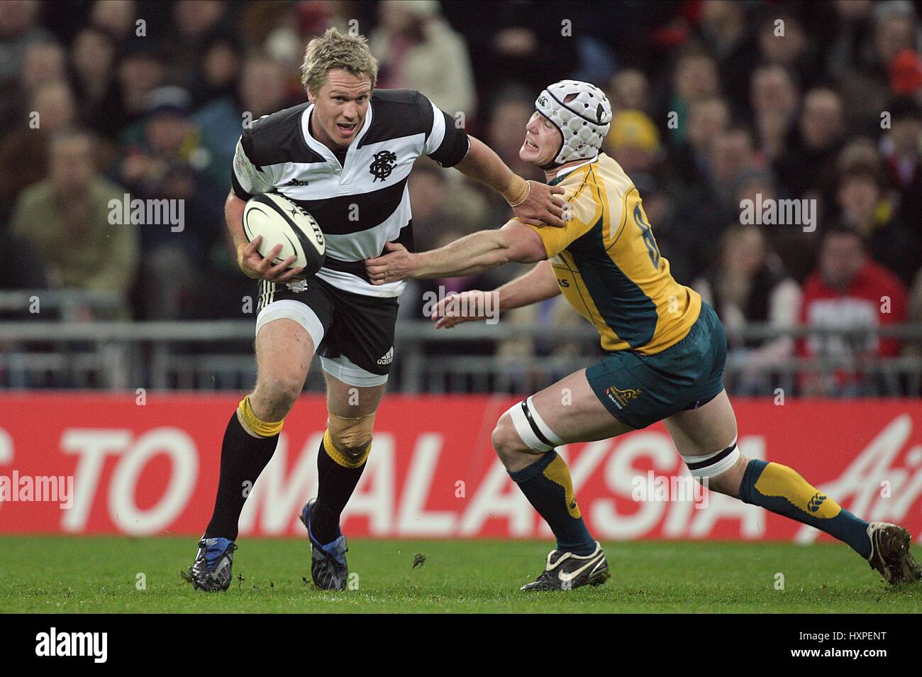 JEAN DE VILLIERS & RICHARD BRO BARBARIANS V AUSTRALIA WEMBLEY STADIUM ...