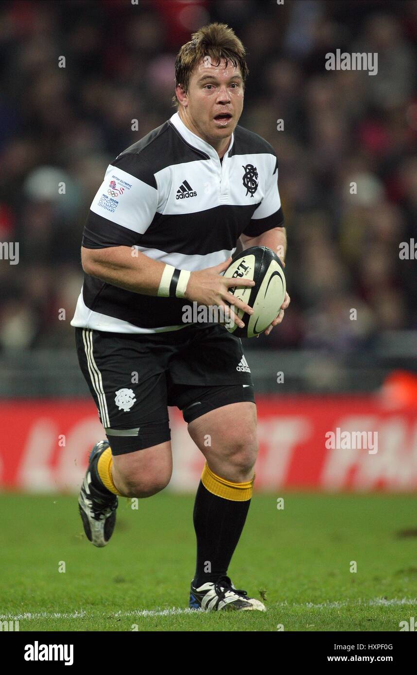 JOHN SMIT BARBARIANS & SOUTH AFRICA RU WEMBLEY STADIUM LONDON ENGLAND ...