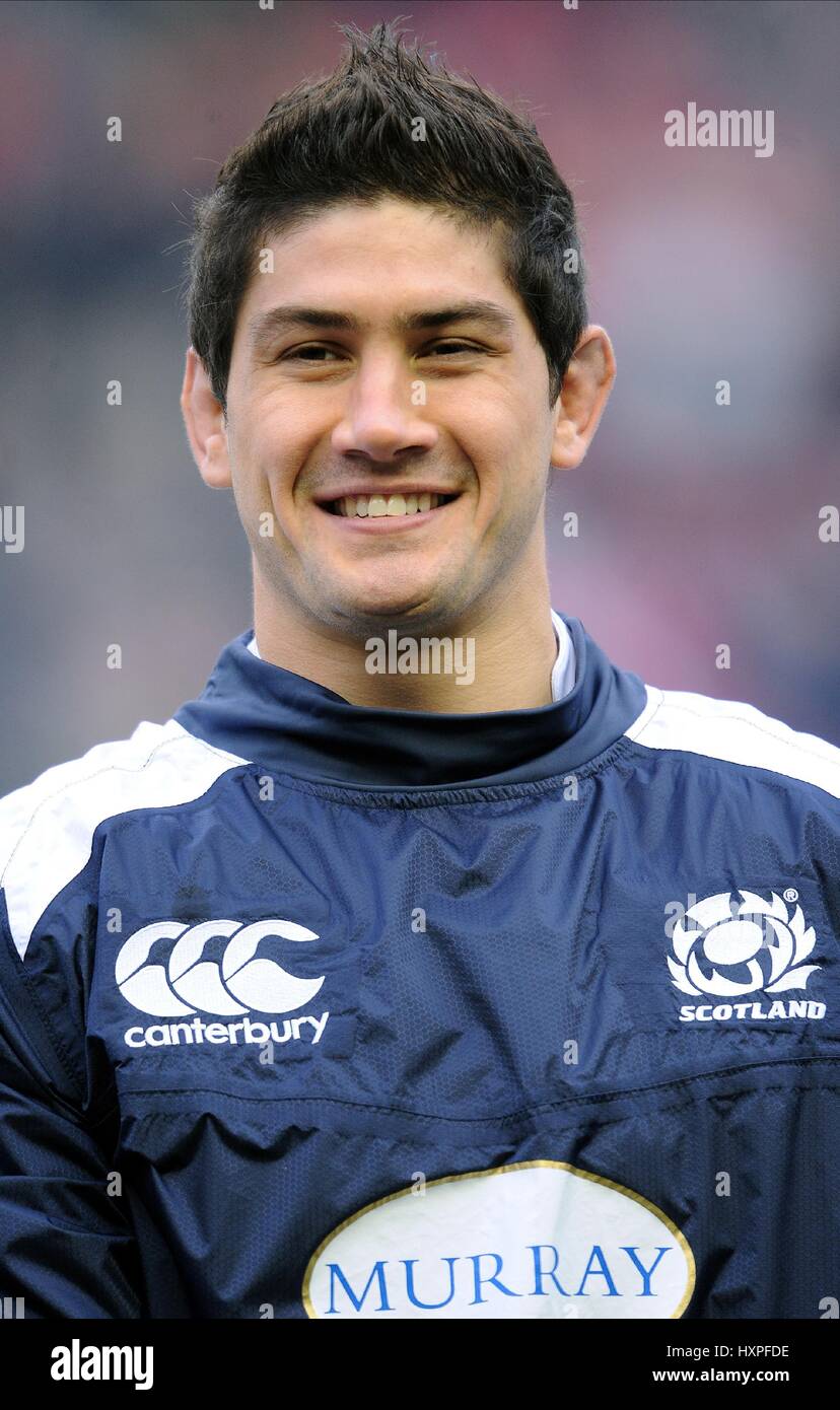 SCOTT GRAY SCOTLAND & NORTHHAMPTON SAINTS MURRAYFIELD STADIUM EDINBURGH ...