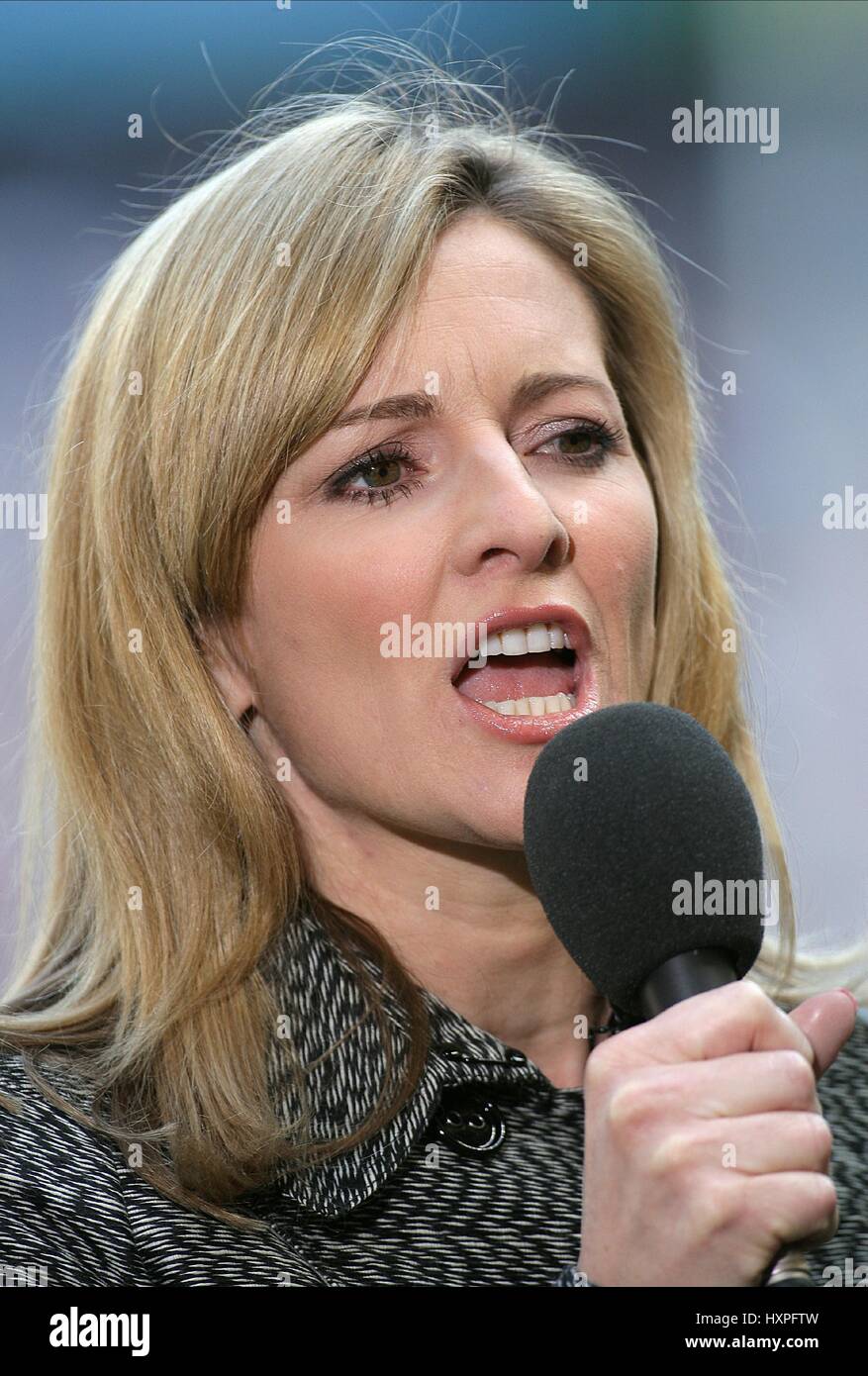 GABBY LOGAN BBC PRESENTER & SPORTSCASTER TWICKENHAM MIDDLESEX ENGLAND ...