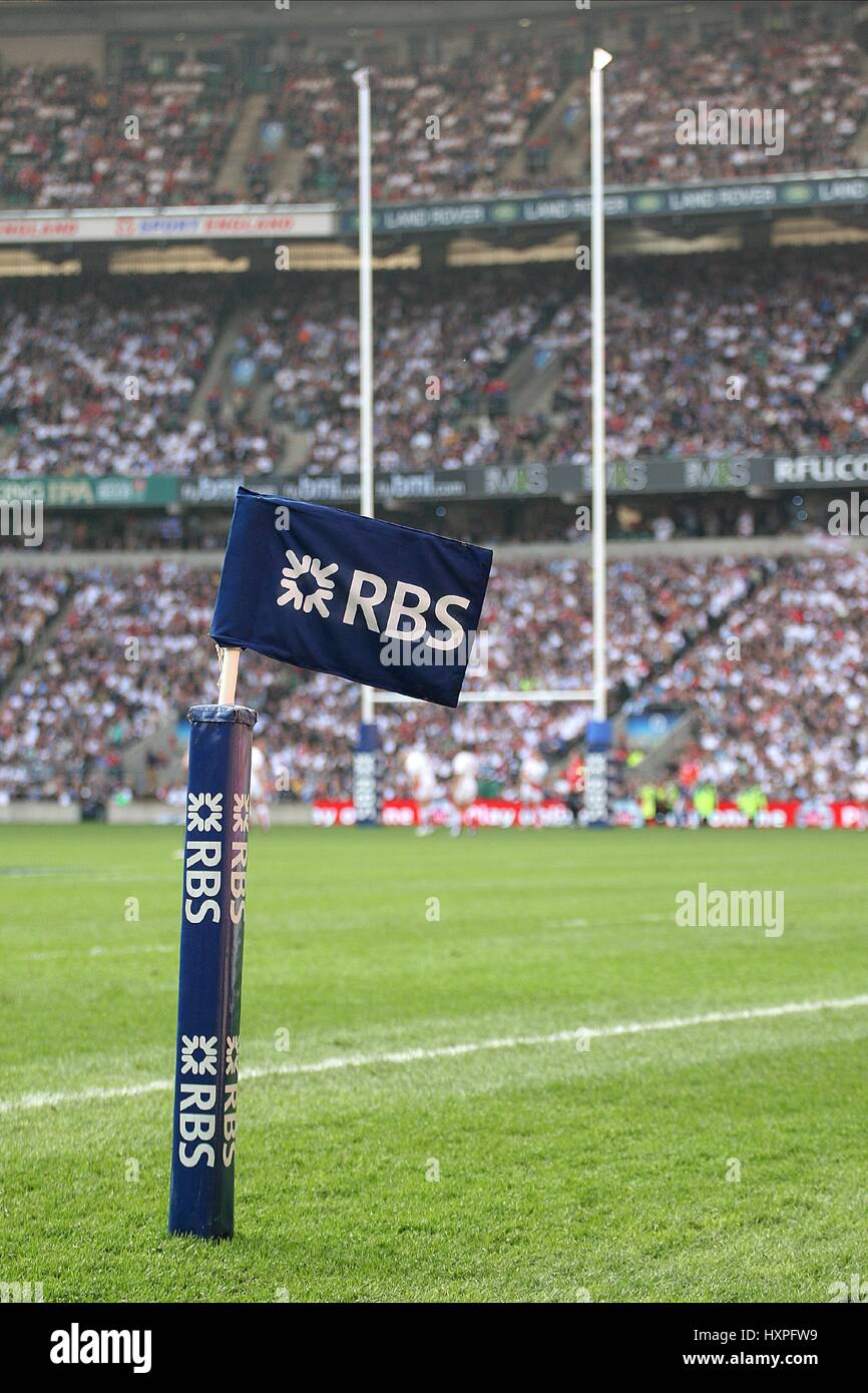 RBS FLAG & GOAL POSTS RBS SIX NATIONS TWICKENHAM MIDDLESEX ENGLAND 21 ...
