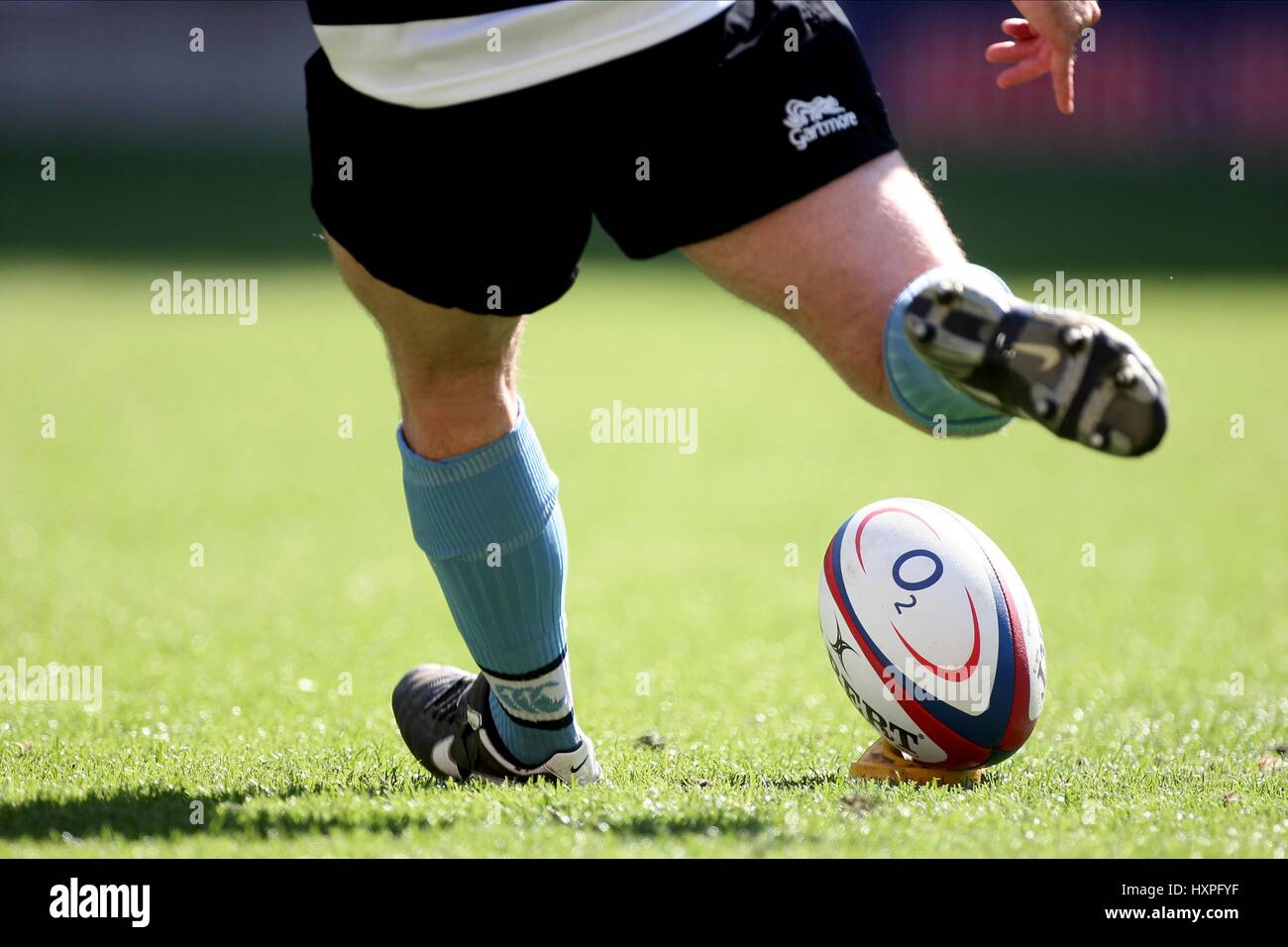 KICKING A CONVERSION ENGLAND V BARBARIANS TWICKENHAM MIDDLESEX ENGLAND ...