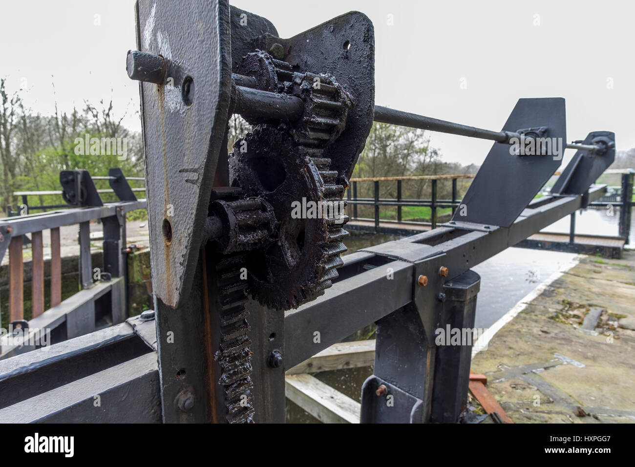 Wigan flight of 14 locks Stock Photo - Alamy