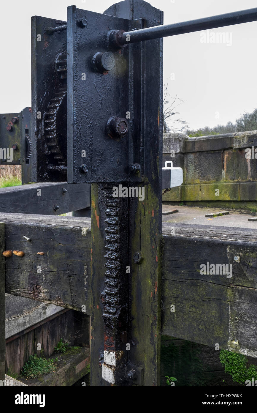 Wigan flight of 14 locks Stock Photo - Alamy