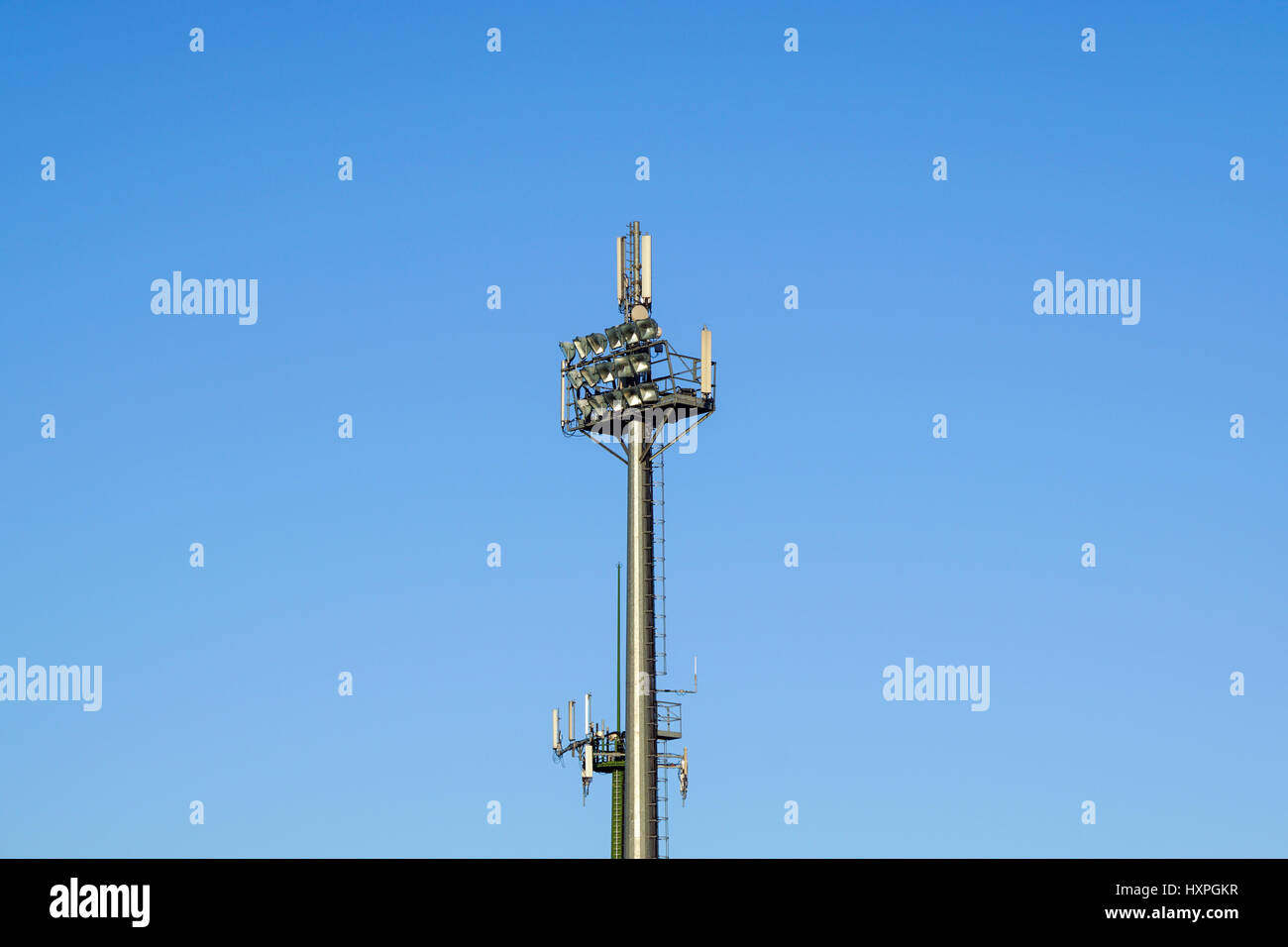 Stadium of Light a fire in the stadium. In the race at night Stock ...