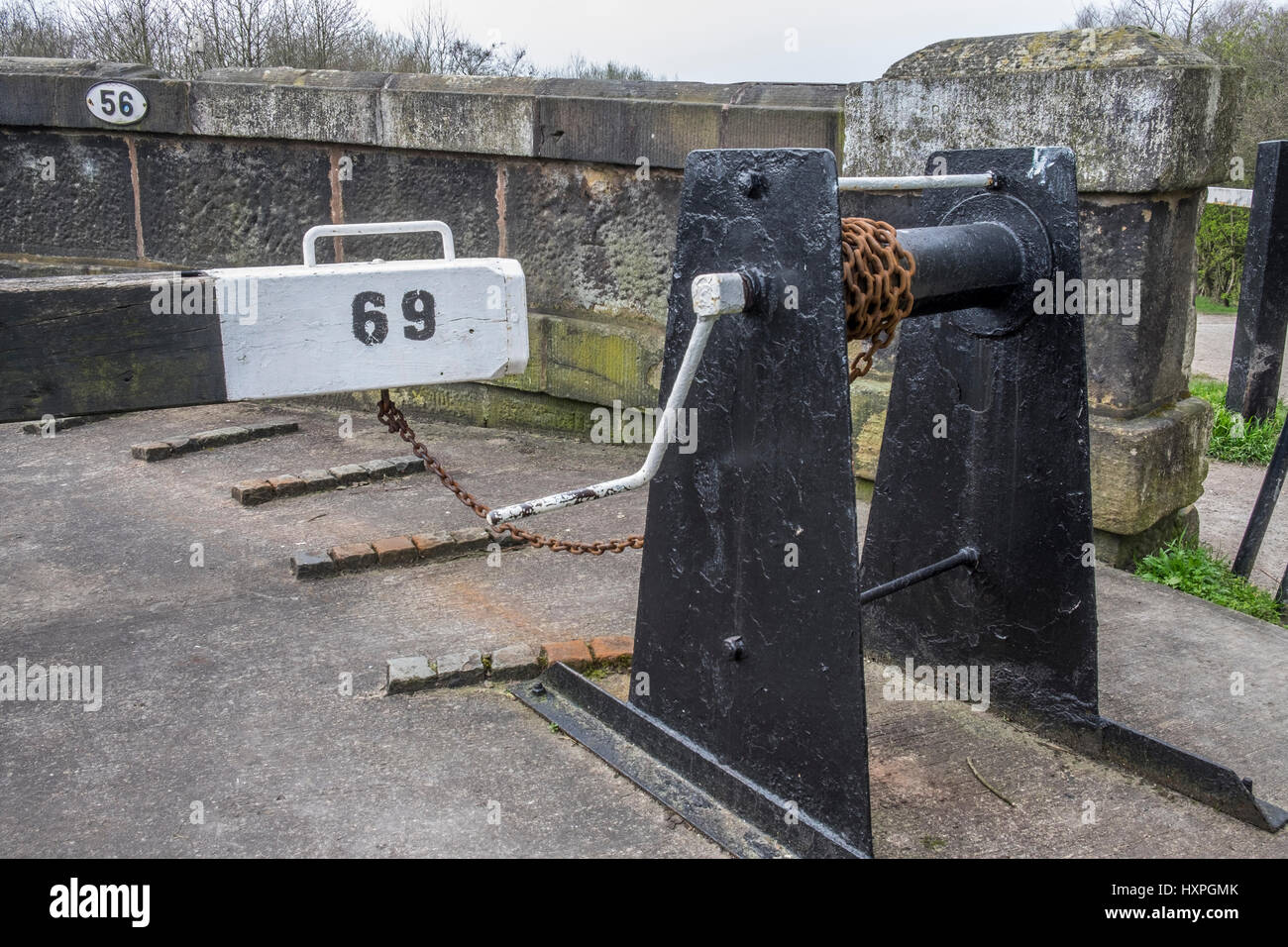 Wigan flight of 14 locks Stock Photo - Alamy
