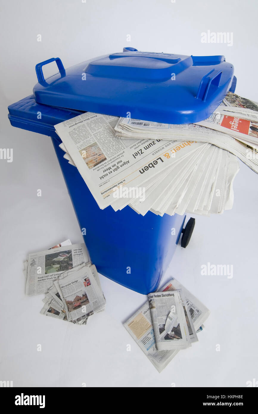 Waste paper container, Altpapierbehälter Stock Photo - Alamy