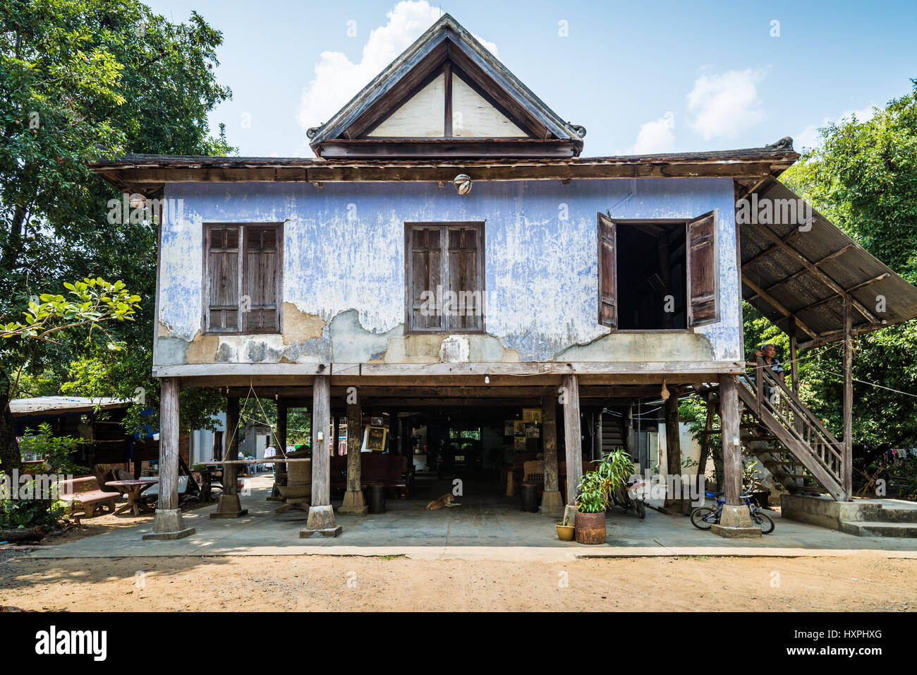 Exterior of the traditional Khmer house in the Battambang, Cambodia ... Exterior of the traditional Khmer house in the Battambang, Cambodia ...