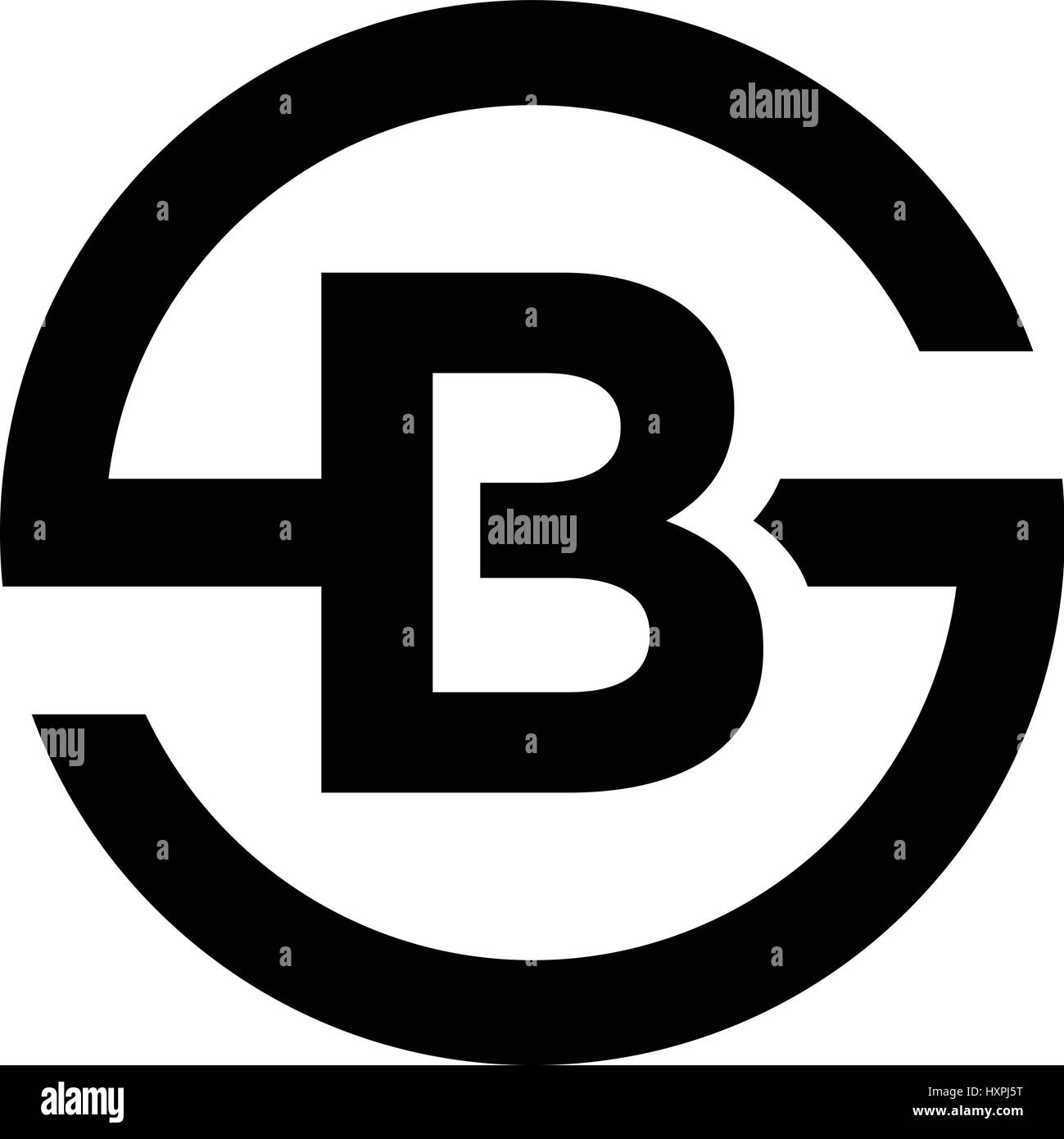 Logo design combination modern Black and White Stock Photos & Images ...