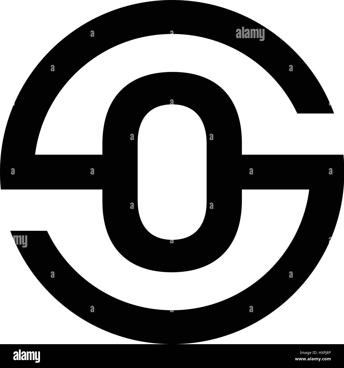 Letter S symbol combination with O Stock Vector Image & Art - Alamy
