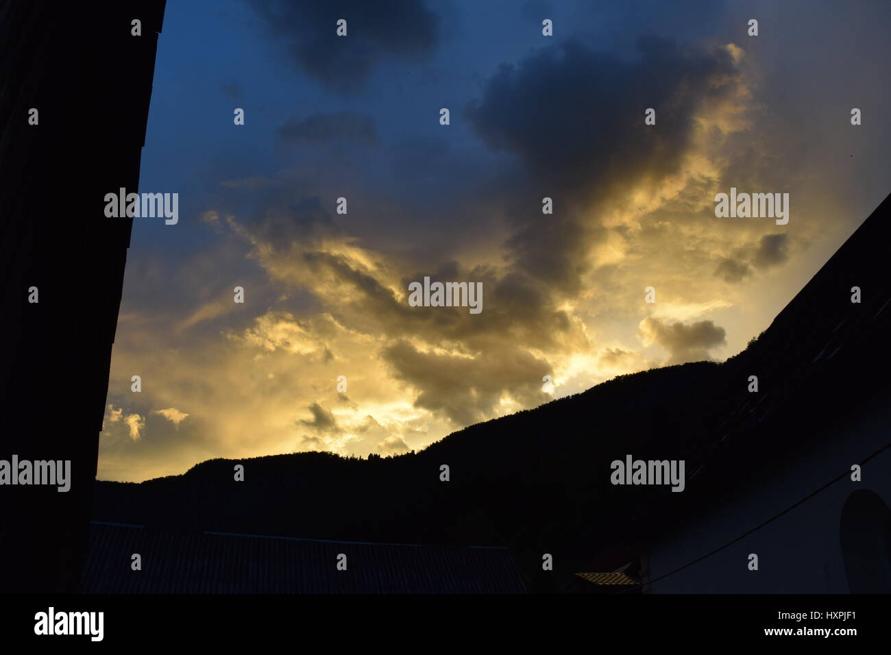 colours in this sunset are beautiful.great night time and weather Stock ...