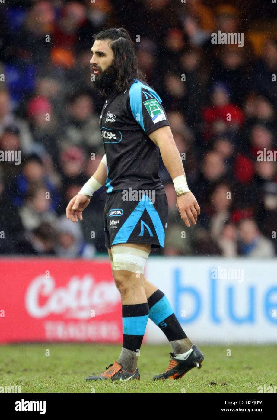 LUKE ABRAHAM SALE SHARKS RU EDGELEY PARK STOCKPORT ENGLAND 24 January ...