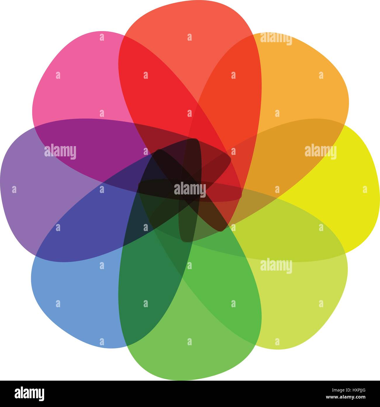 Colorful Overlapping Abstract Symbol Stock Vector Image & Art - Alamy