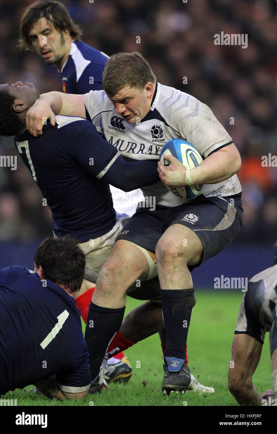 MORAY LOW & FULGENCE OUEDRAOGO SCOTLAND V FRANCE MURRAYFIELD EDINBURGH ...