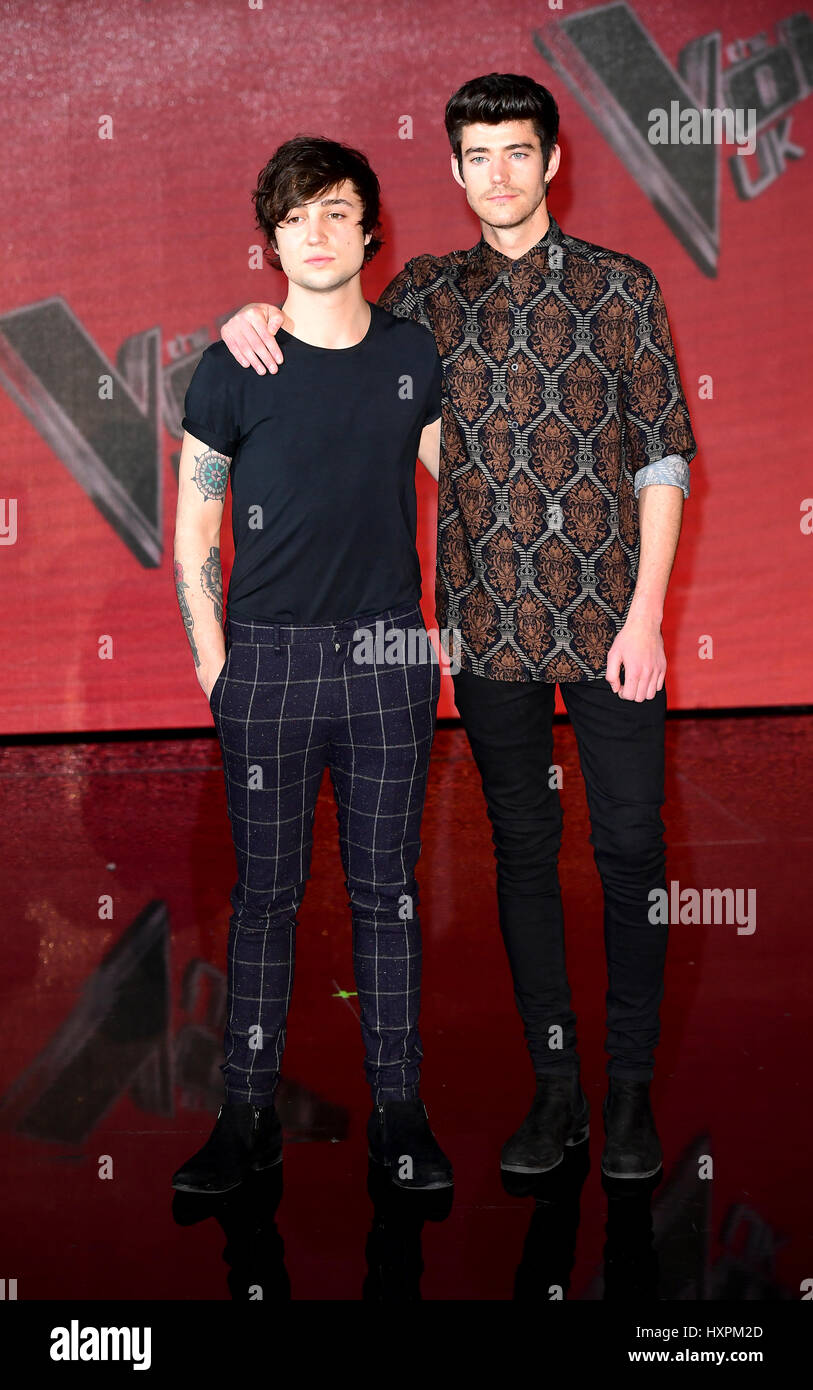 Into The Ark's Taylor Jones (left) and Dane Lloyd (right) attending The ...