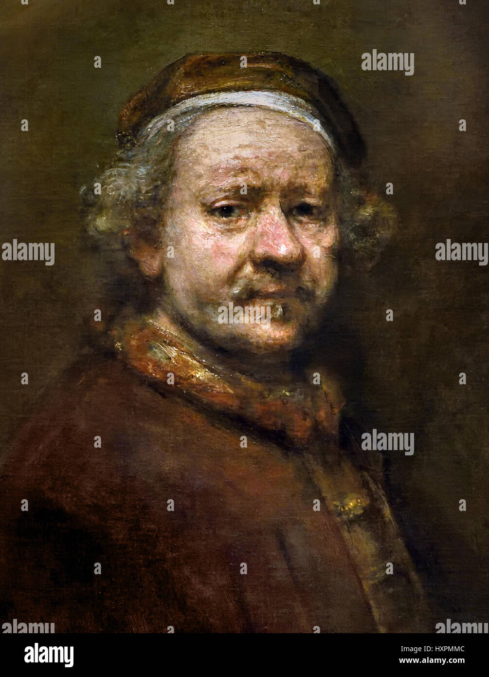 The self portrait by the dutch master rembrandt hi-res stock ...