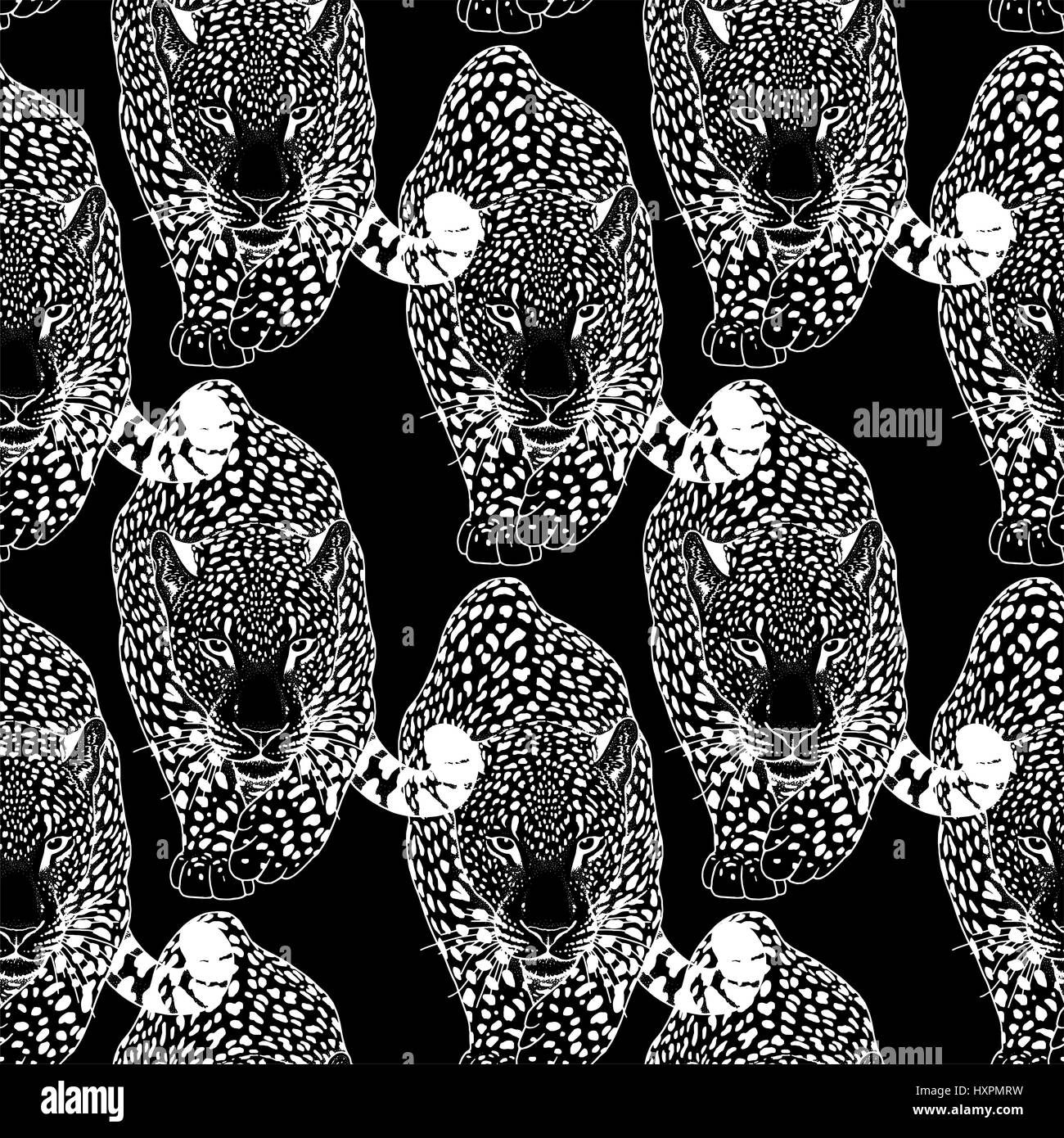 illustration of leopard, graphic animal Stock Photo - Alamy