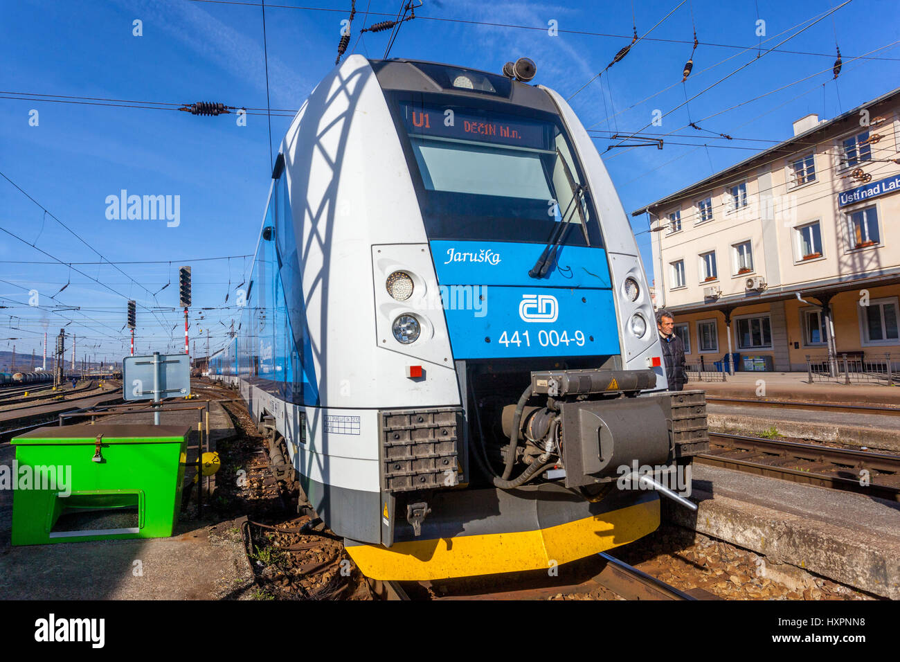 Ceske drahy, Czech Railways Class 441 standing on station in Usti Nad ...
