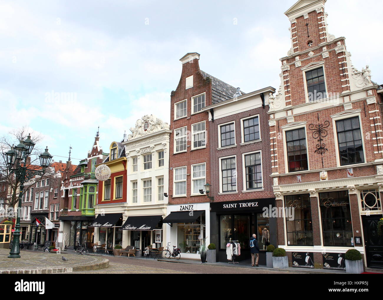 Historic 17th century gabled houses at Mient street, central Alkmaar ... Historic 17th century gabled houses at Mient street, central Alkmaar ...
