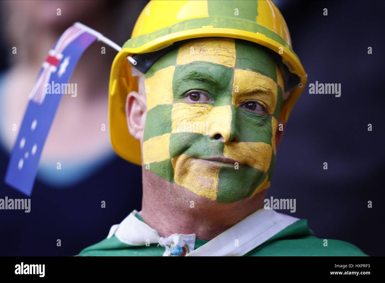Rugby fan face paint hi-res stock photography and images - Alamy