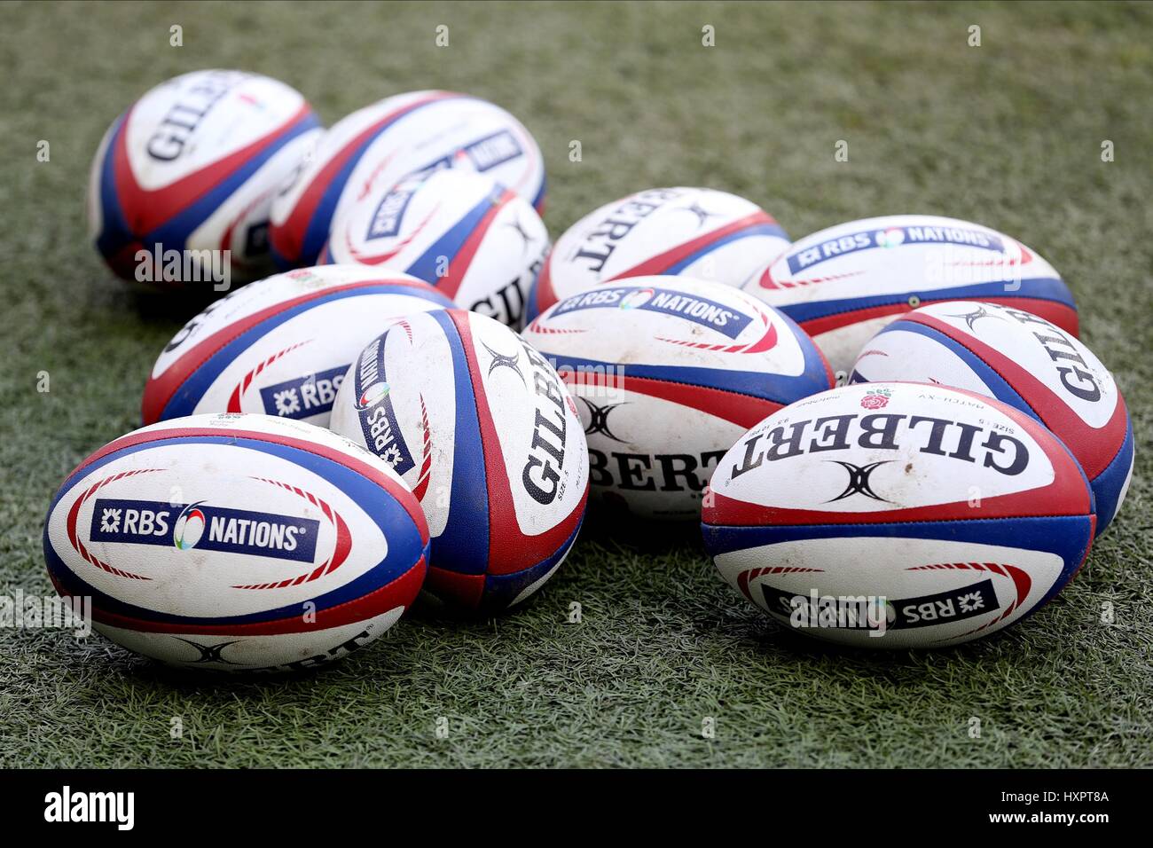 RBS 6 NATIONS RUGBY BALLS ENGLAND RU V WALES RU ENGLAND RU V WALES RU ...
