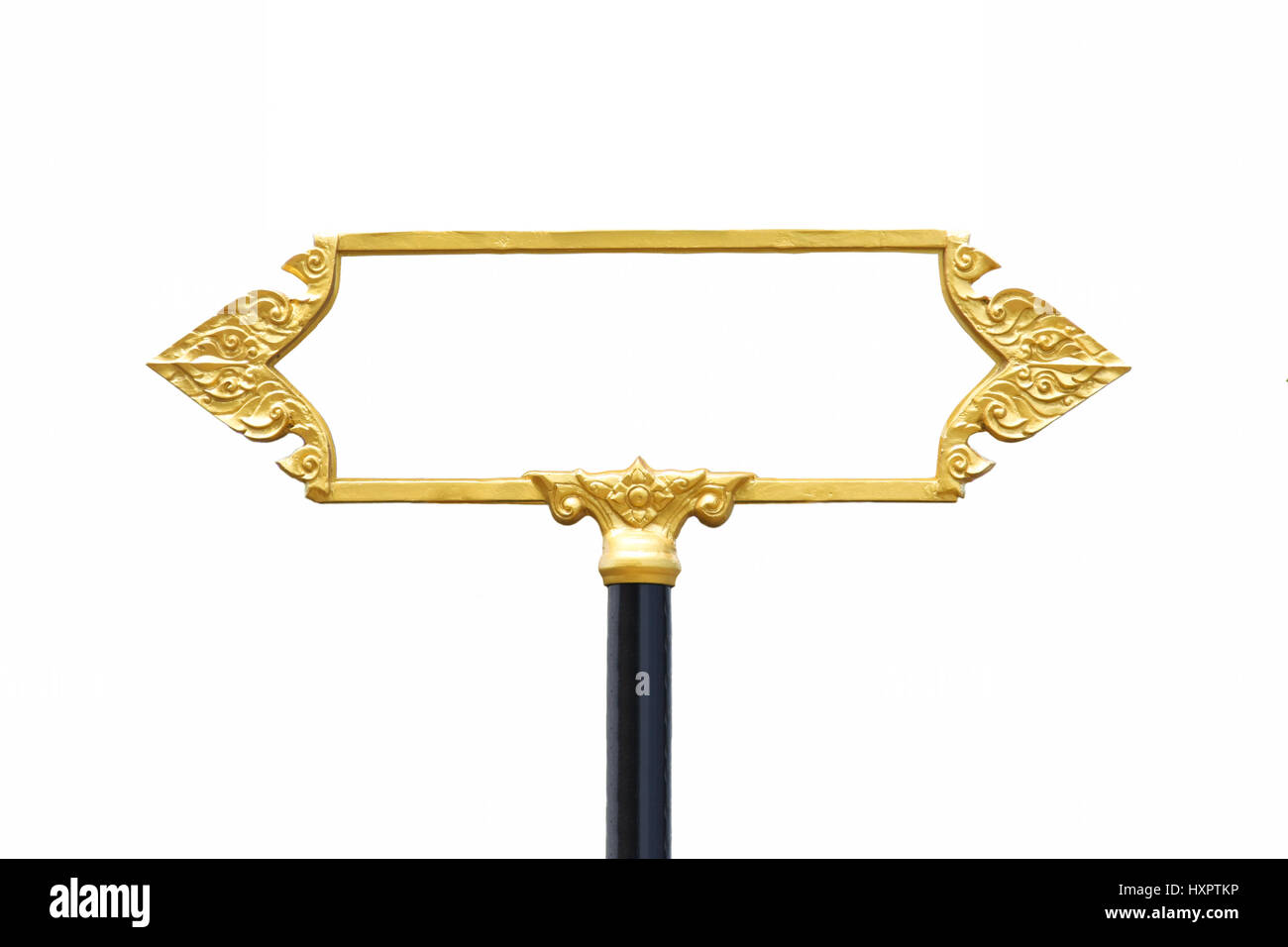 beautiful gold Label of road sign with Thai texture Stock Photo - Alamy