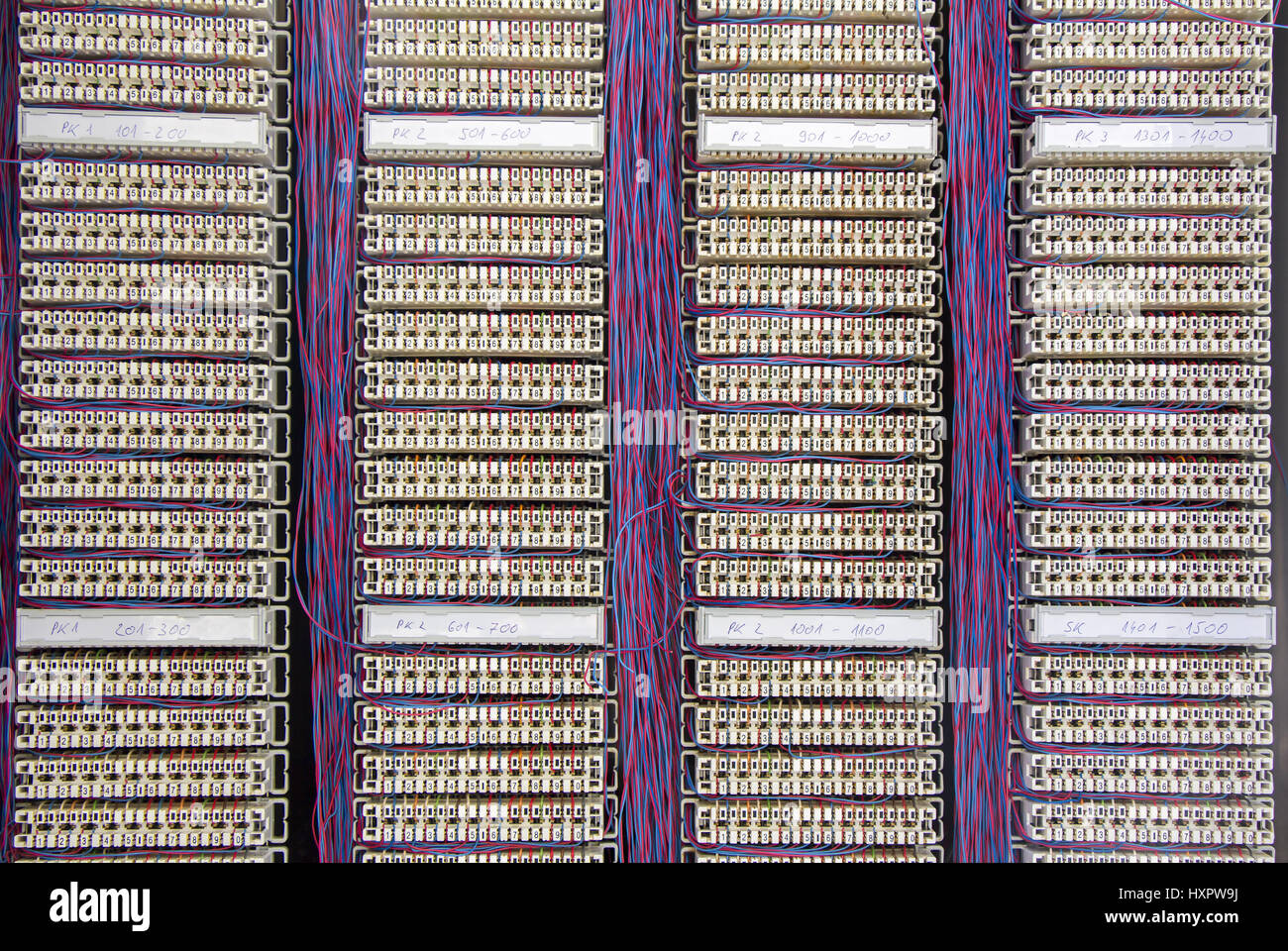 Telecommunication main distribution cabinet with cables Stock Photo - Alamy