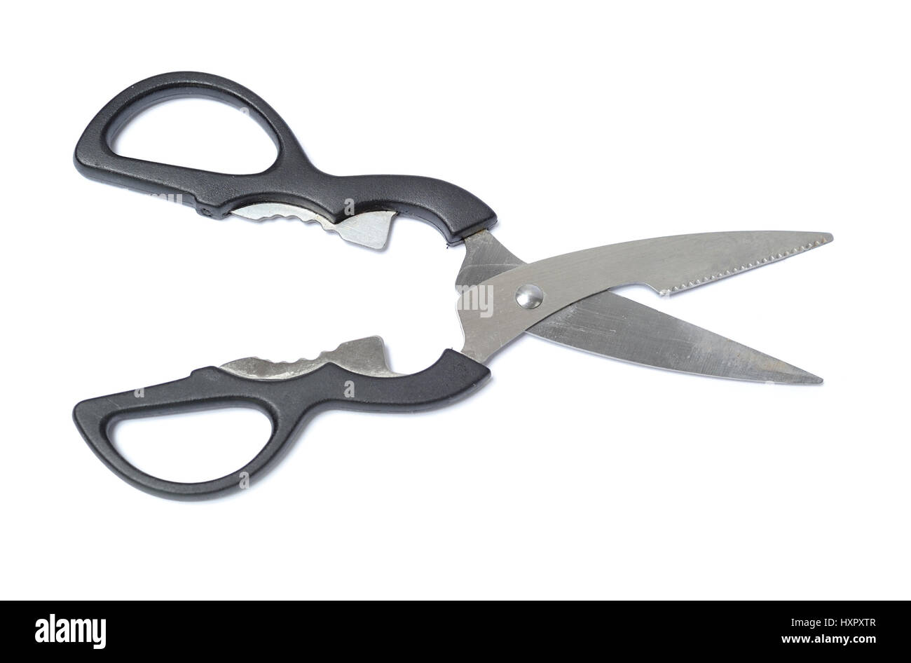 Kitchen scissors isolated over white Stock Photo - Alamy