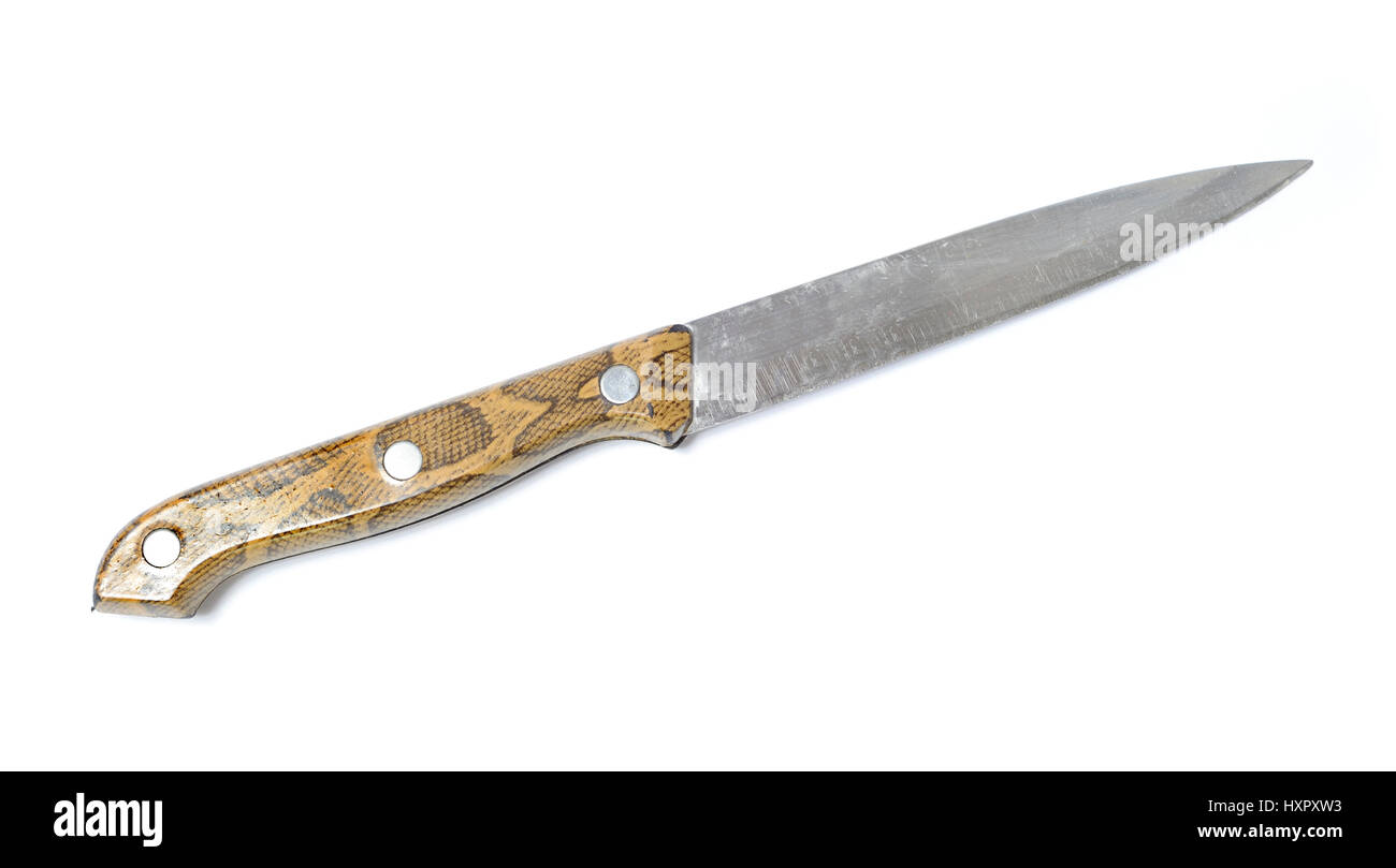 Kitchen knife isolated over white Stock Photo - Alamy