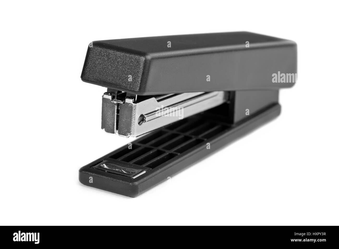 Black stapler isolated on a white background Stock Photo - Alamy