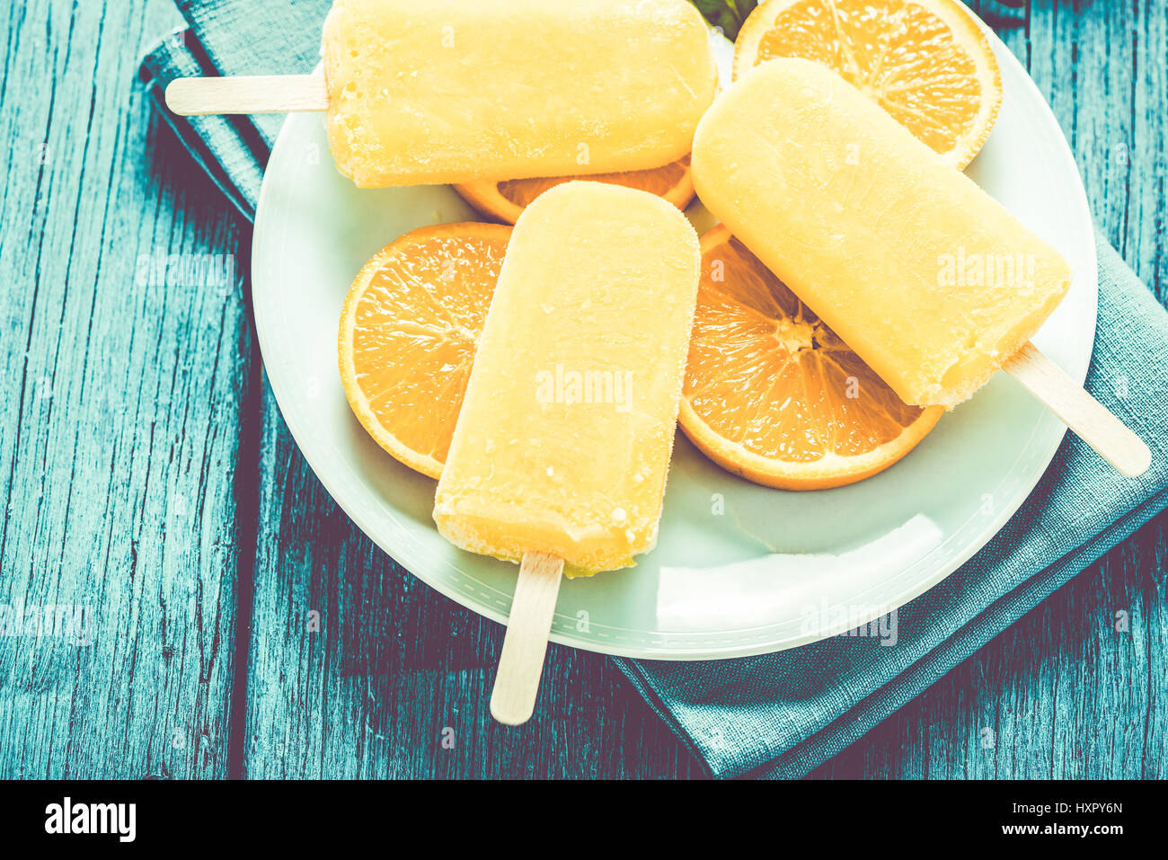 tasty refreshing summer treat, popsicle with natural juice Stock Photo ...