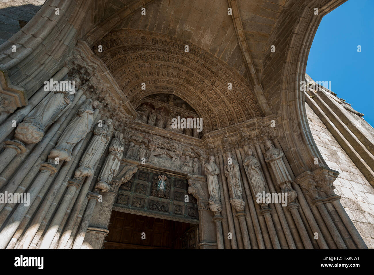 Cathedral of St. Mary at Tui, Pontevedra, Galicia, Spain, Europe Stock ...