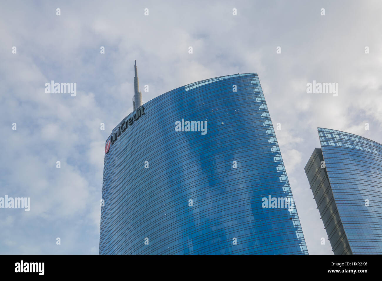 Unicredit Tower Corporate Building Made from Glass and Steel Stock ...