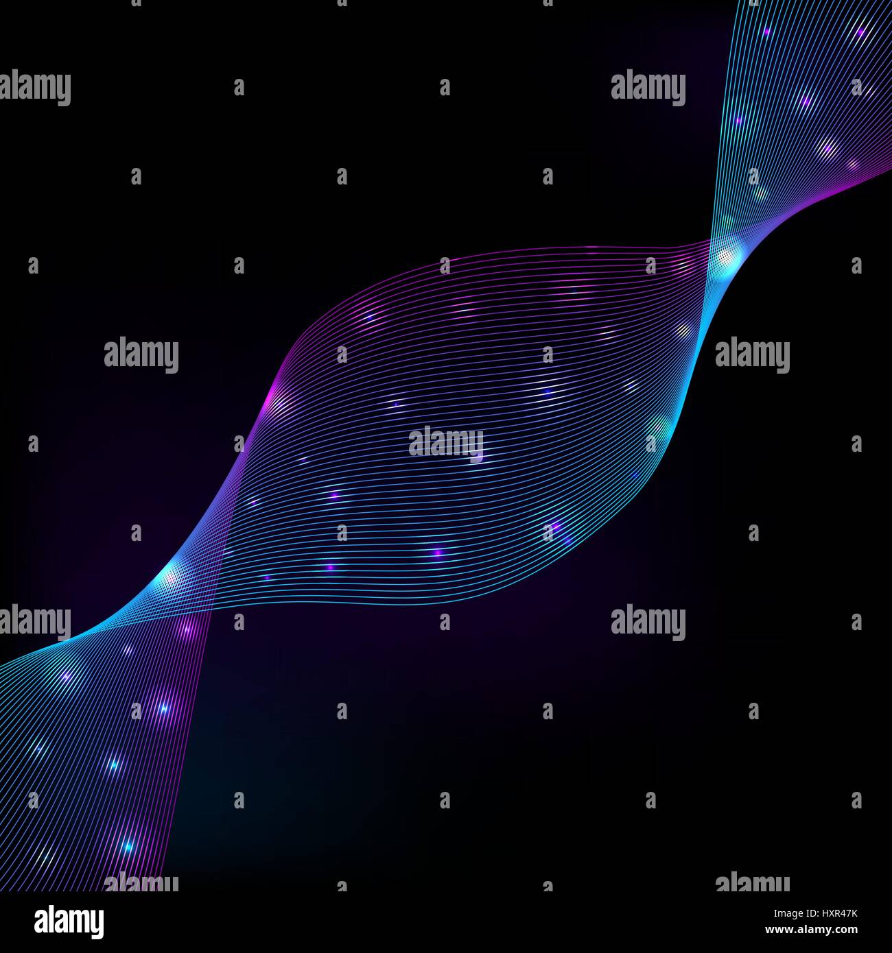 Abstract wave lines background, modern digital art design for ...