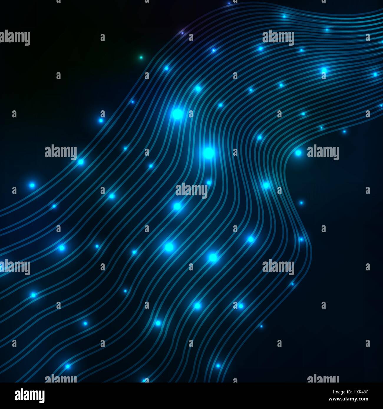 Abstract design of futuristic waves in motion with blue light. Ideal ...