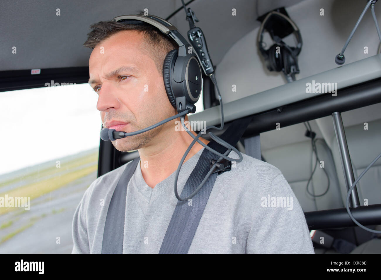 Portrait of serious pilot Stock Photo - Alamy