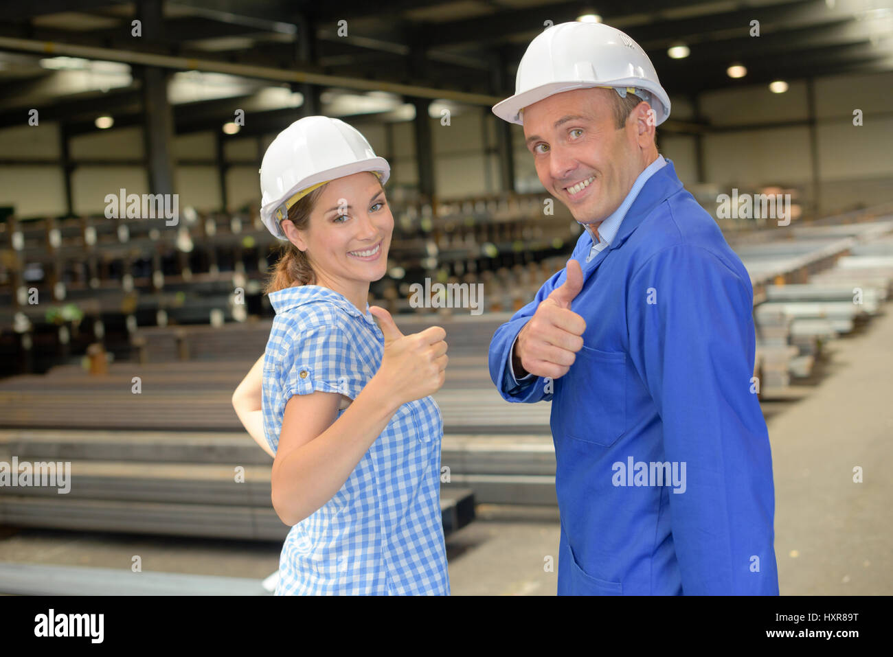 teamwork in the factory Stock Photo - Alamy