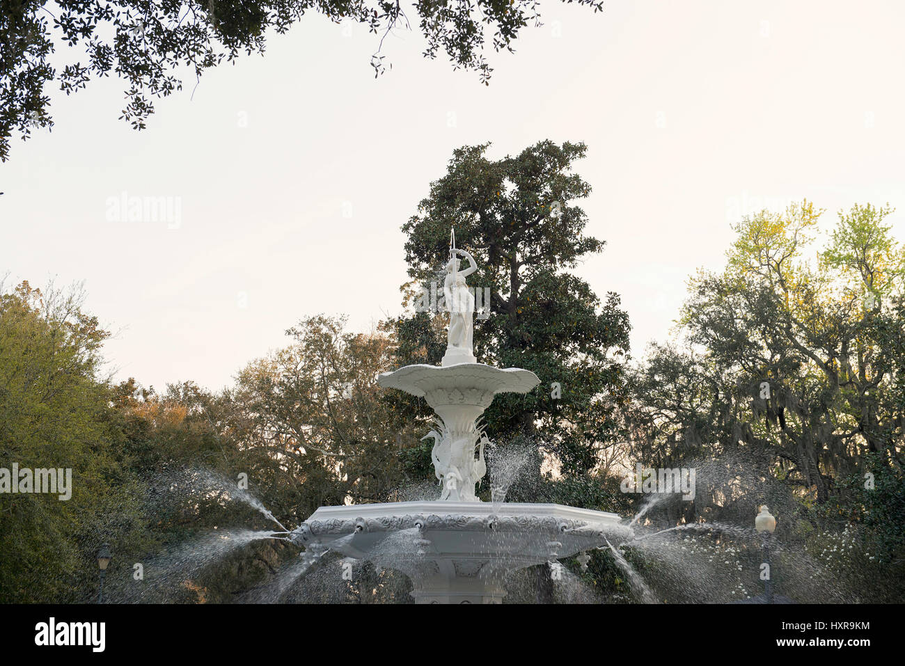 Forsyth fountain in Forsyth park, Savannah, Georgia Stock Photo - Alamy