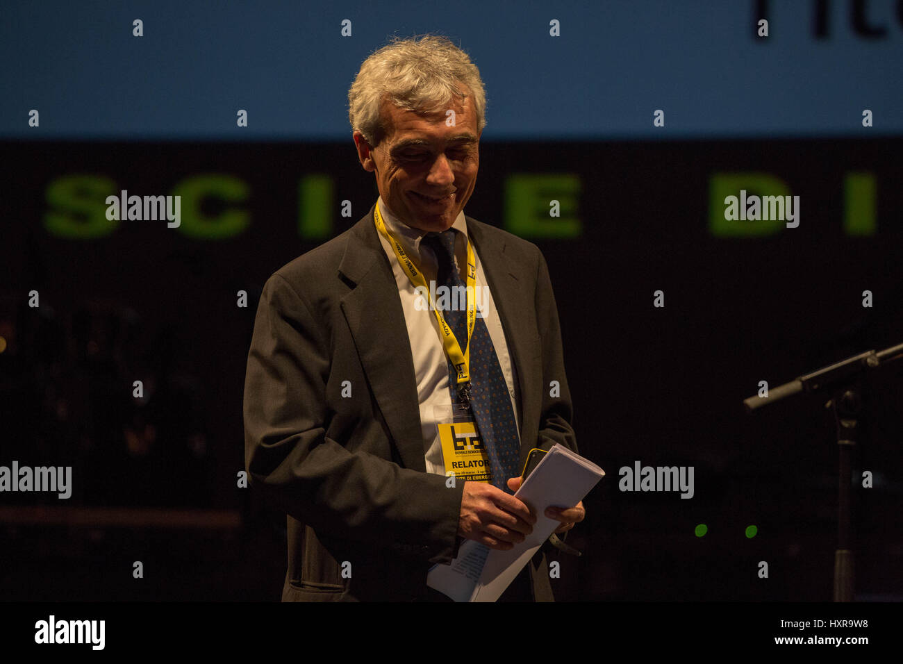 Turin, Italy. 29th Mar, 2017. Tito Boeri speak at Biennale Democrazia ...