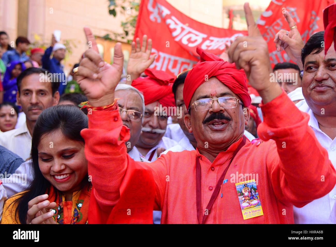 Ajmer, India. 29th Mar, 2017. Cheti Chand celebration is an important ...