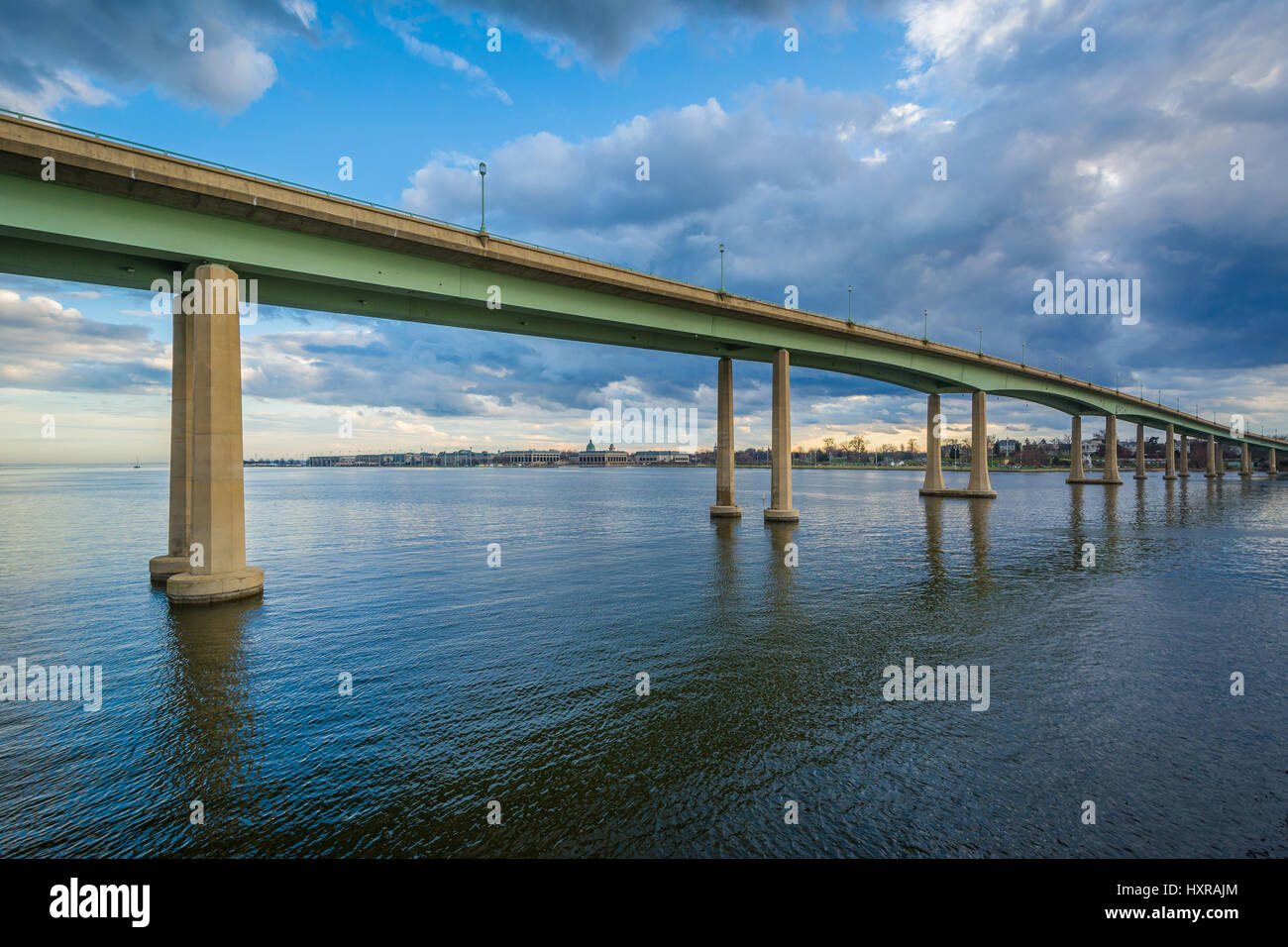 The Naval Academy Bridge over the Severn River, in Annapolis, Maryland ...